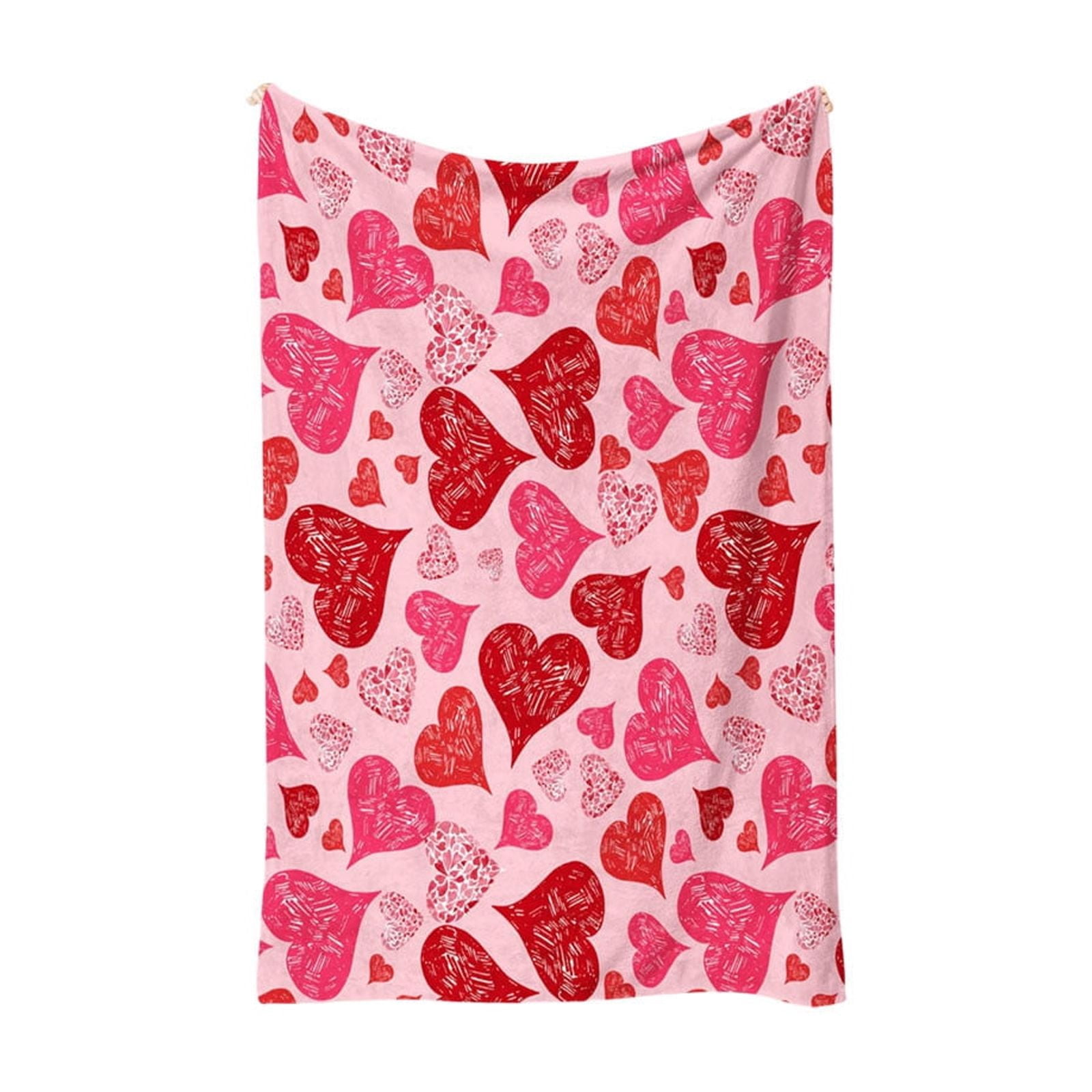 Beautynvta Valentine's Day Blanket, Love Heart Throw Blanket, Soft ...