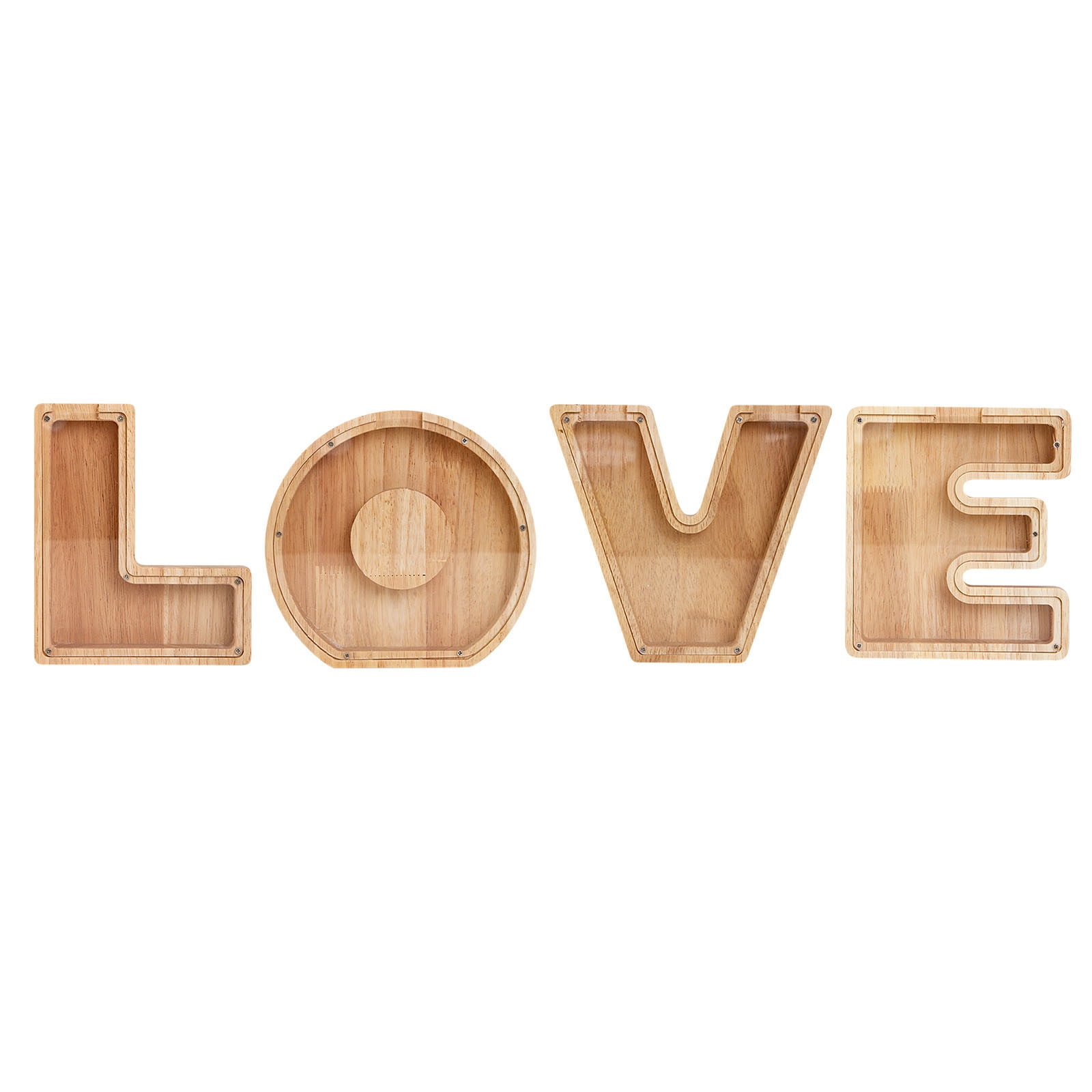 Beautynvta Valentine's Day Wooden Letter Piggy Banks Set of 4, Larger ...
