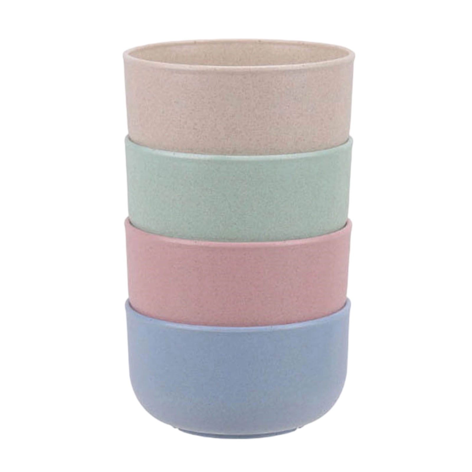 Beautynvta Wheat Straw Bowl Set of 4, Unbreakable Cereal Round Bowl ...