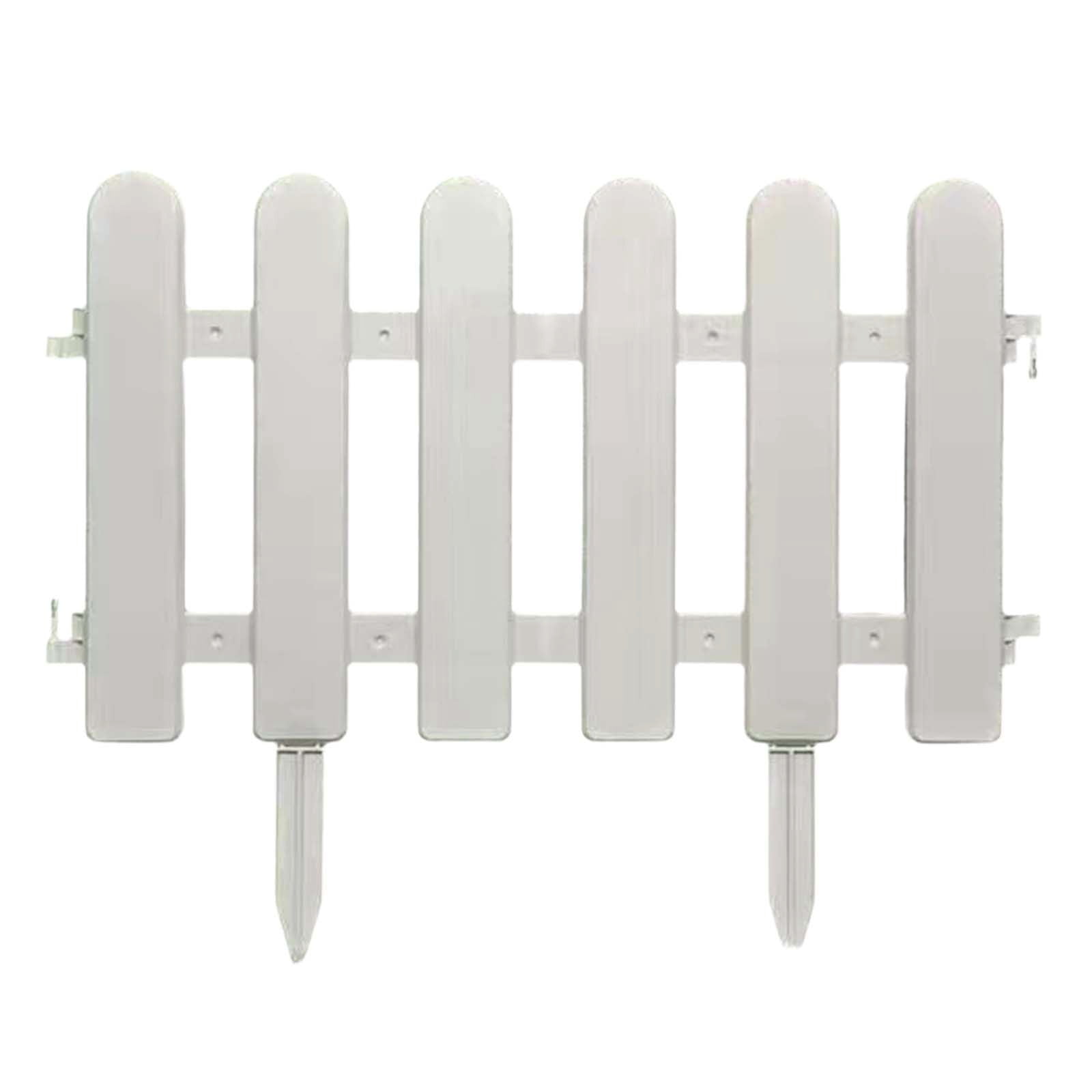 Beautynvta White Decorative Garden Fence, Lawn Edging for Flower Beds ...