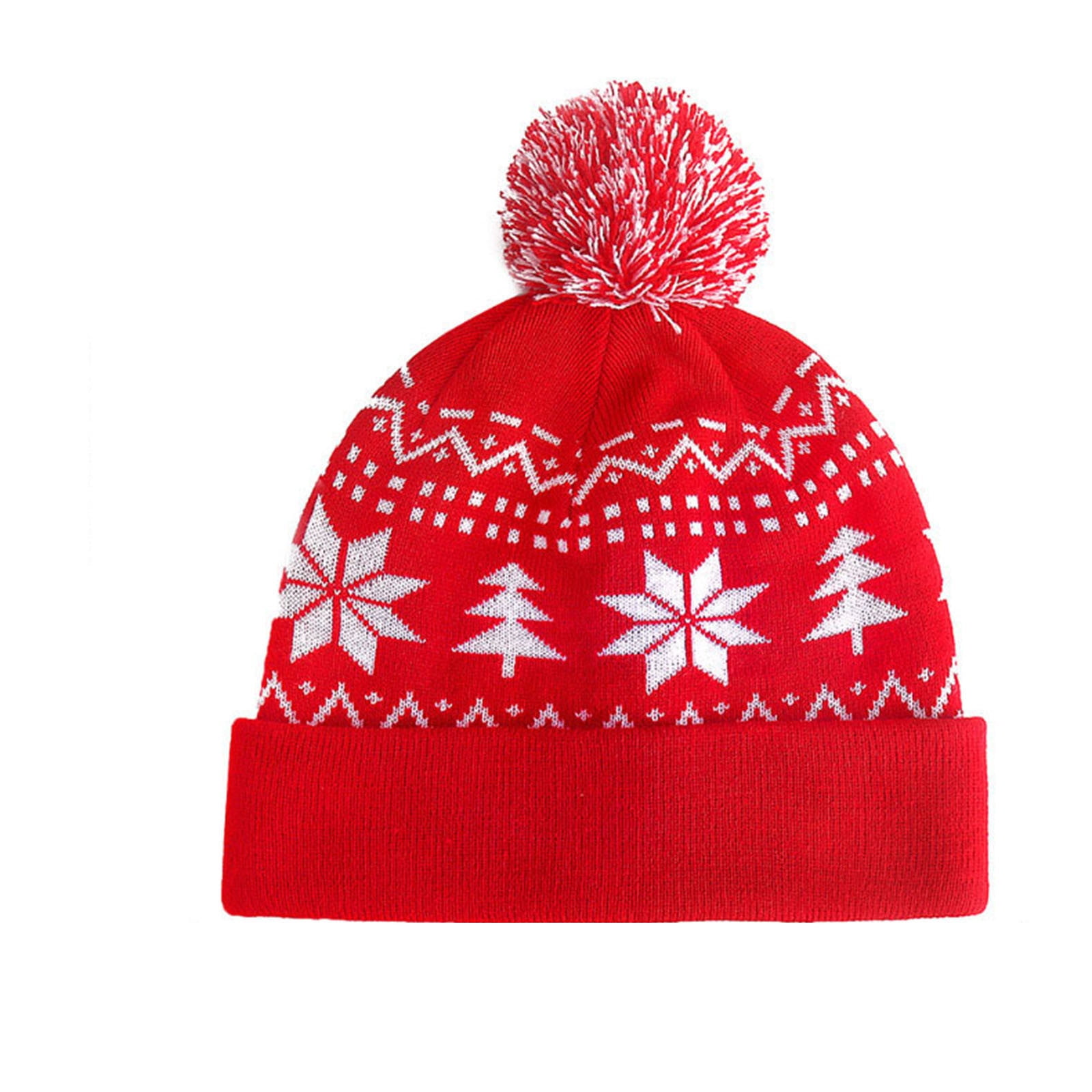 Beautynvta Winter Warm Christmas Hat for Women Men, Snowflake Tree ...