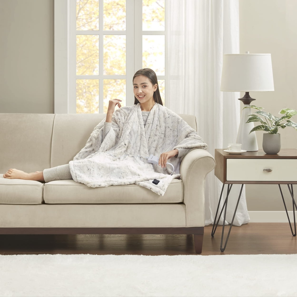 Beautyrest Blanket Throw, Auto Shut Off with 3 Heat Level Setting ...