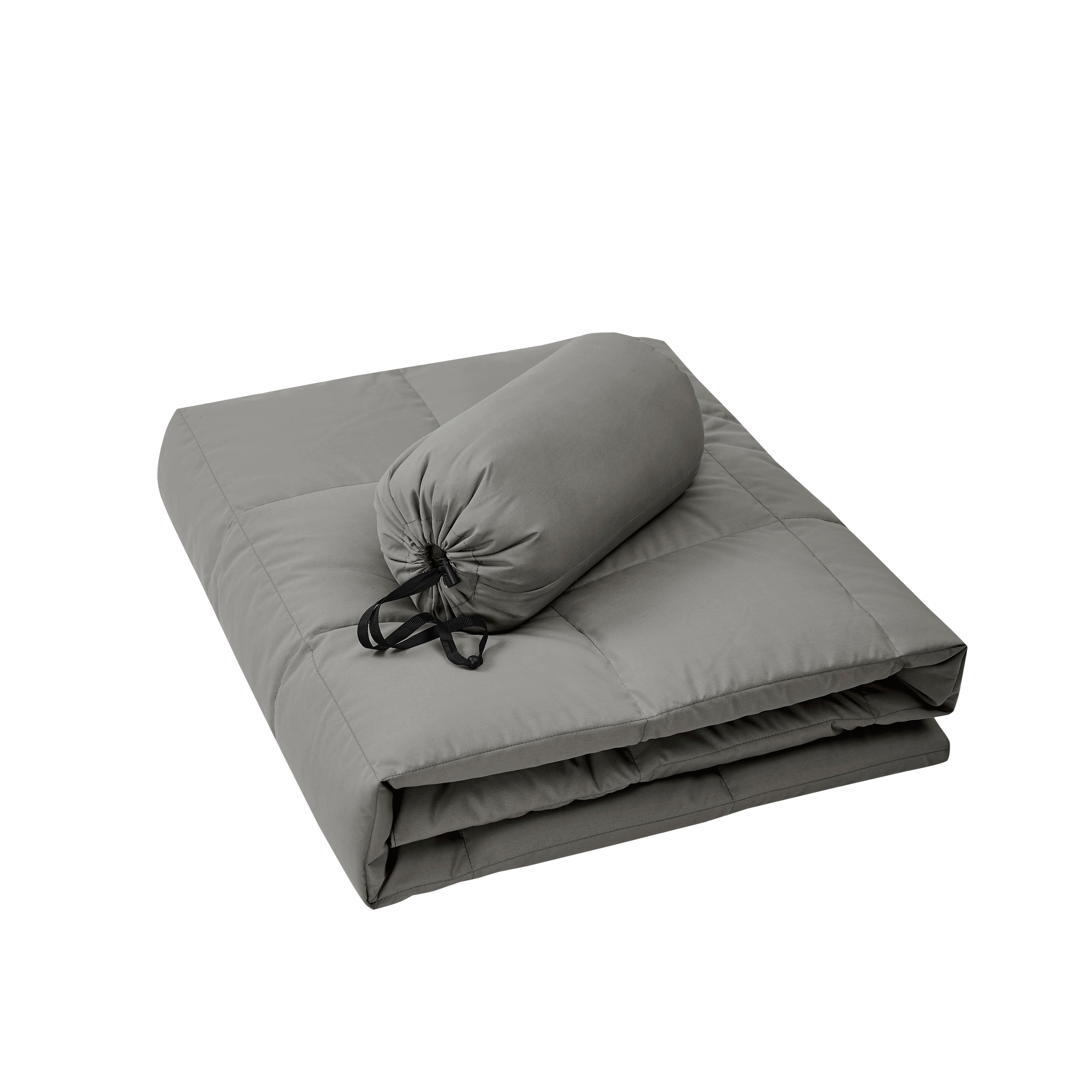 Beautyrest Packable Oversized Down Throw With Slumber Pouch Gray ...