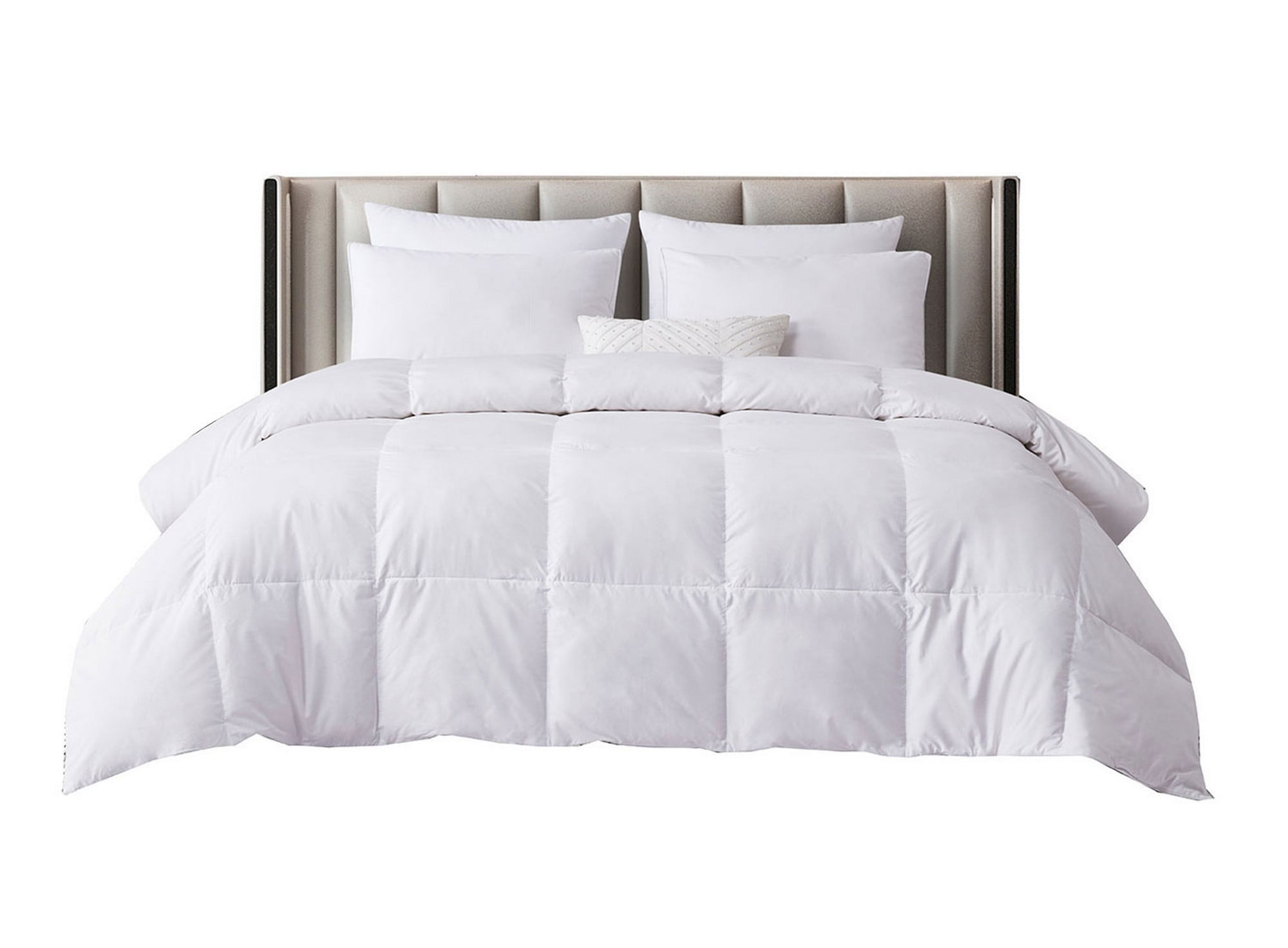 Beautyrest Tencel Lyocell & Cotton Blend Feather & Down Fiber Comforter 90" X 90" White Full ...