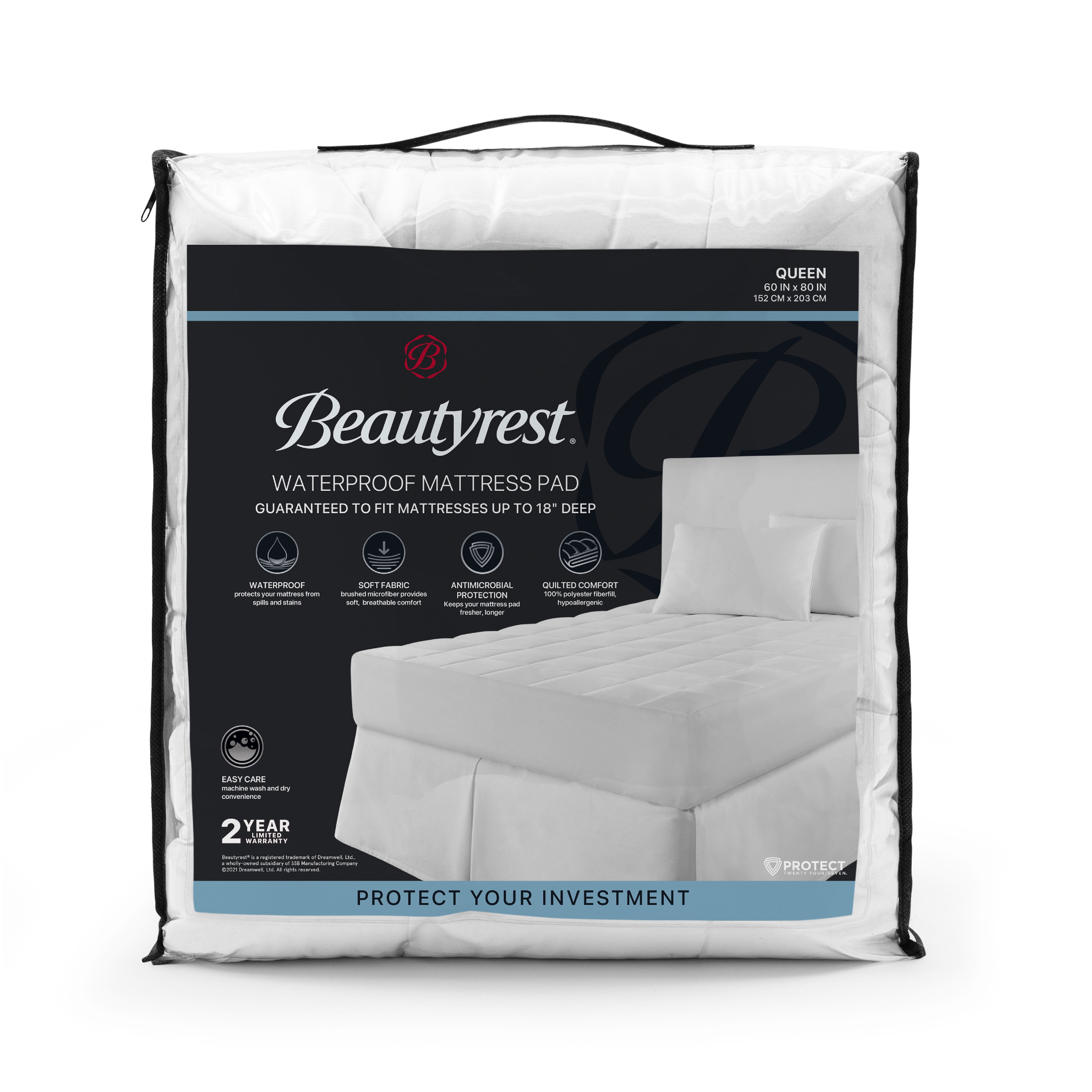 Beautyrest Waterproof Mattress Pad, Queen, Polyester - Walmart.com