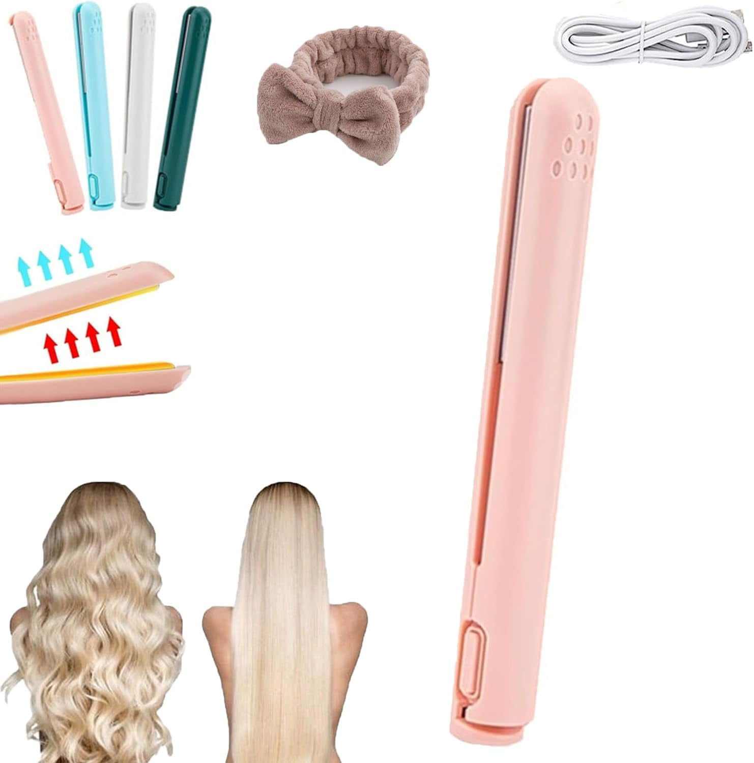 Beautyskin USA Mini Curling Iron, Dual Glam Mini Dual Purpose Curling ...