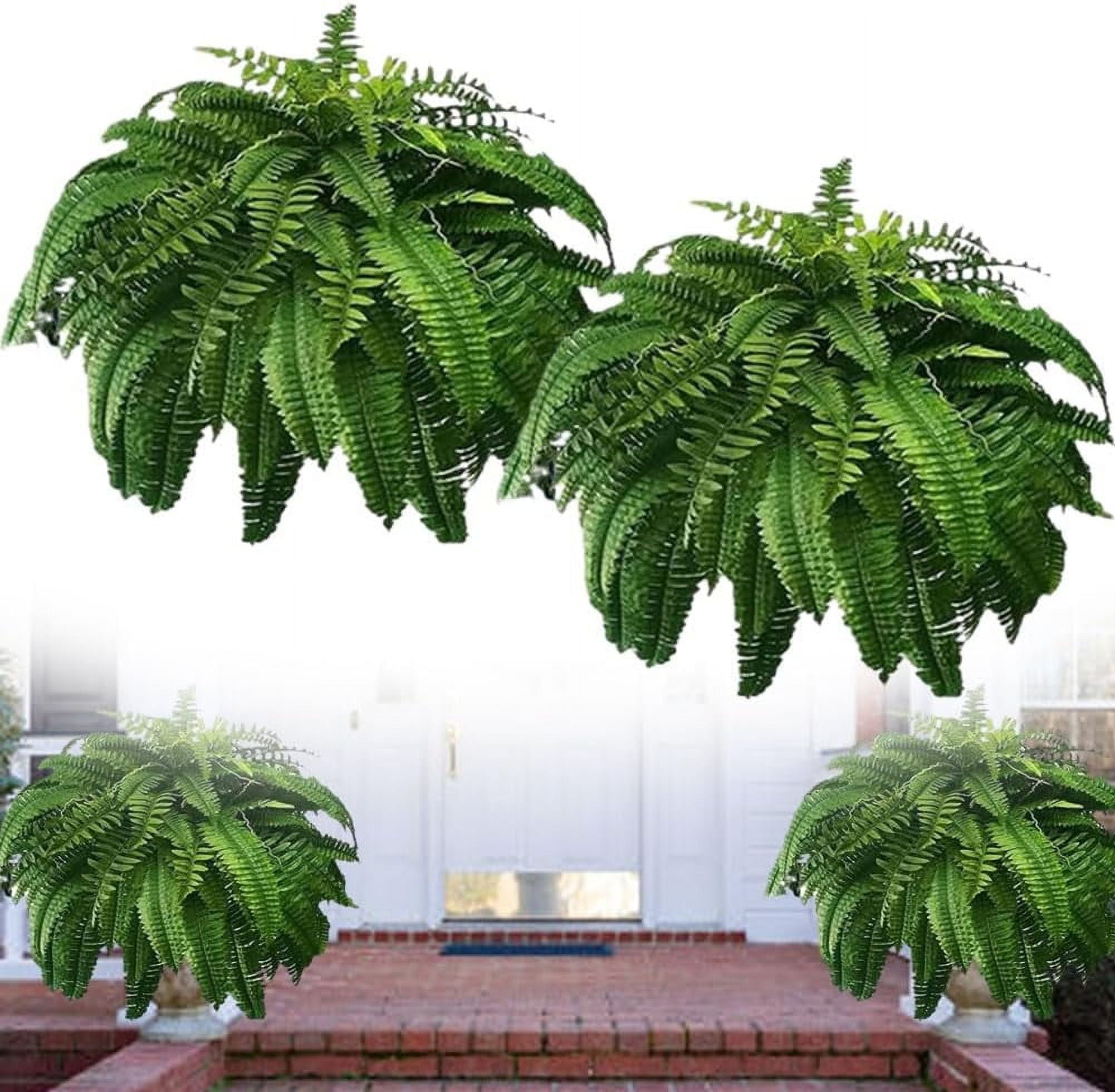 Beautyskinusa UV Resistant Lifelike Artificial Boston Fern, Faux Boston ...
