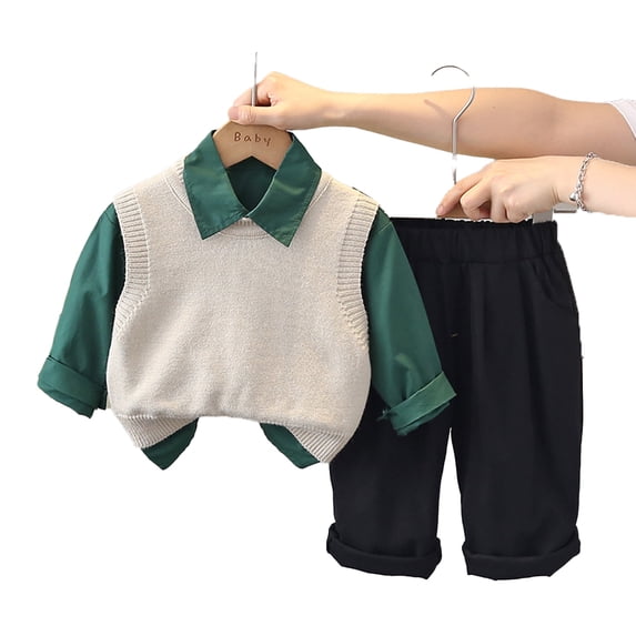 Beautyzll 3PCS Baby Toddler Boys Clothing Sets Newborn Long Sleeve ...