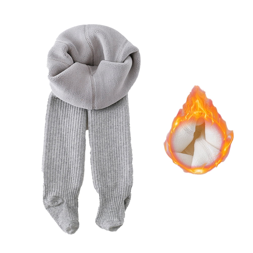 Beautyzll Baby Girls Winter Fleece Lined Leggings for Toddler Kids 0-8T ...