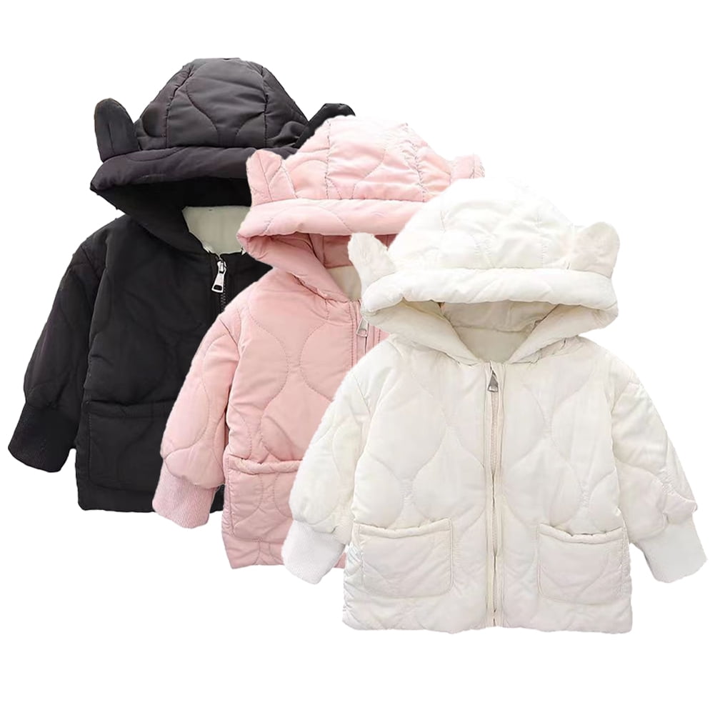 Beautyzll Baby Girls Winter Hooded Cotton Jackets Outwears Toddler ...