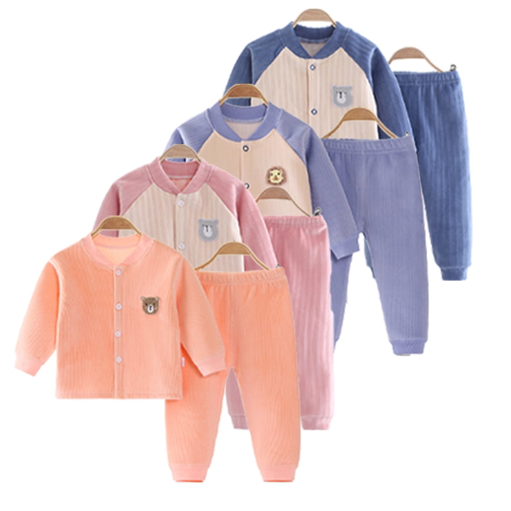 Beautyzll Baby Infant Thermal Underwear Set for Girls Boys 2PCS Winter ...