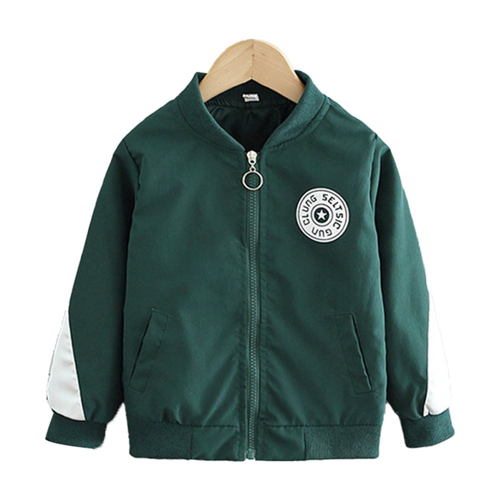 Beautyzll Baby Toddler Boys Baseball Coat Jacket Kids Long Sleeve ...