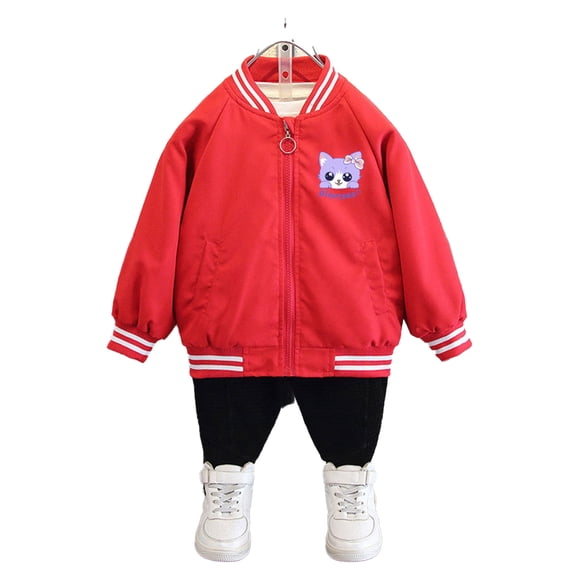 Beautyzll Baby Toddler Girls Baseball Coat Jacket Kids Long Sleeve ...