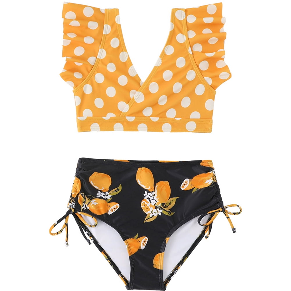 Beautyzll Baby Toddler Girls Sleeveless Swimsuit Kids Ruffle Tankini ...