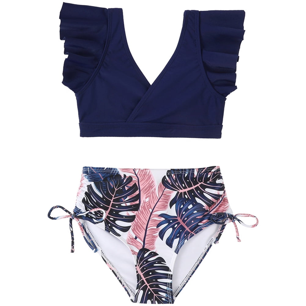 Beautyzll Baby Toddler Girls Sleeveless Swimsuit Kids Ruffle Tankini ...