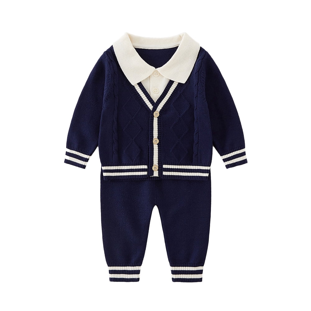 Beautyzll Infant Baby Knit Sweater and Pants Set,Newborn Boys Cotton ...