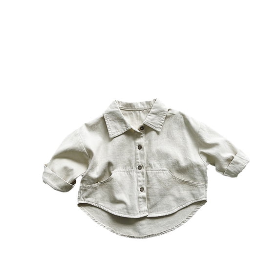 Beautyzll Kids Baby Boys Button down Shirt Toddler Long Sleeve Shirts ...