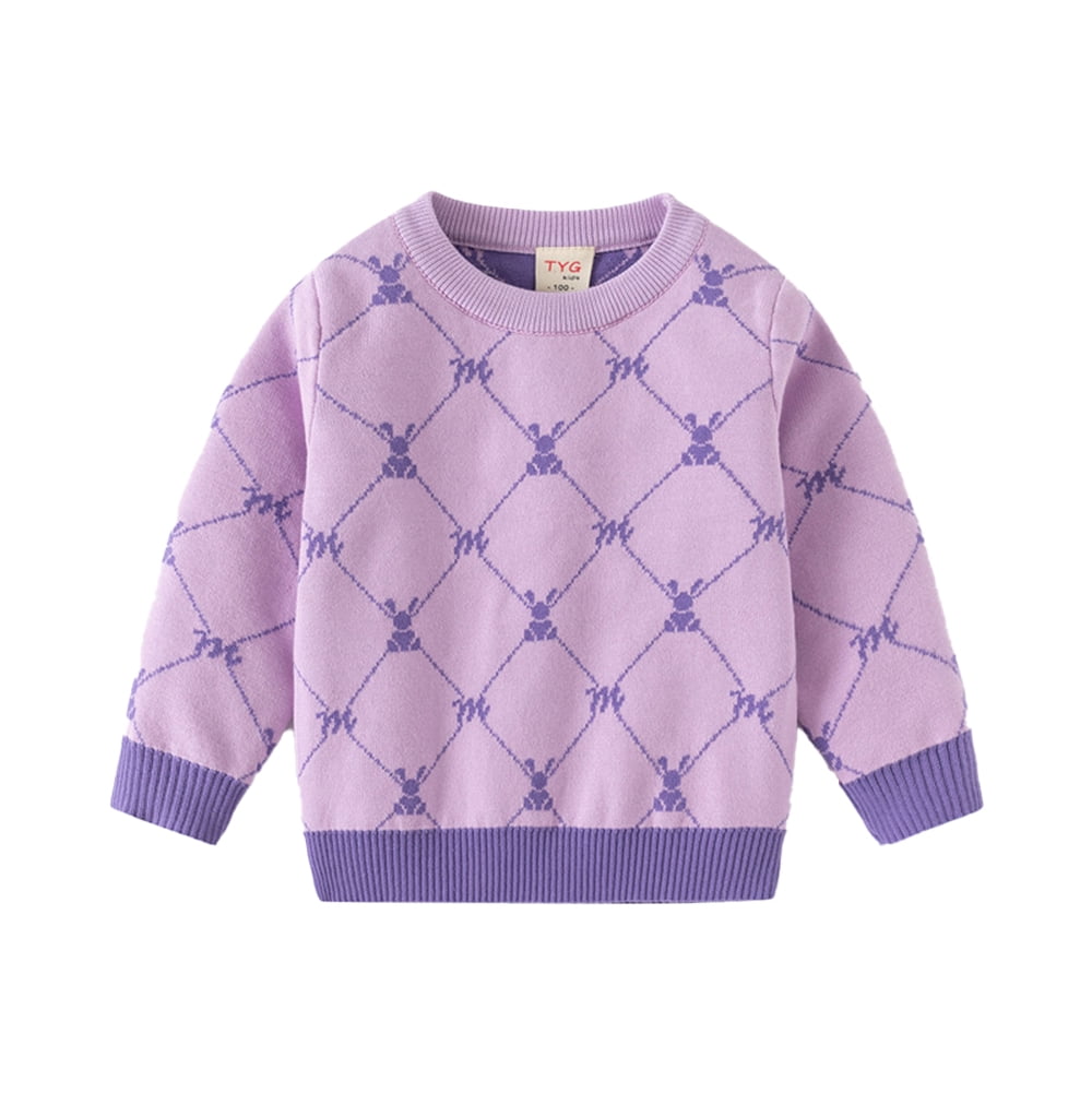 Beautyzll Kids Girls Cable Knit Sweater Toddler 100% Cotton Sweaters 3 ...
