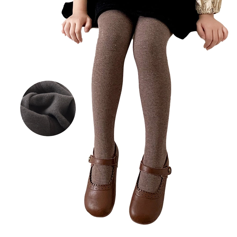 Beautyzll Kids Girls Fleece Lined Leggings Kids Winter Warm Cotton ...