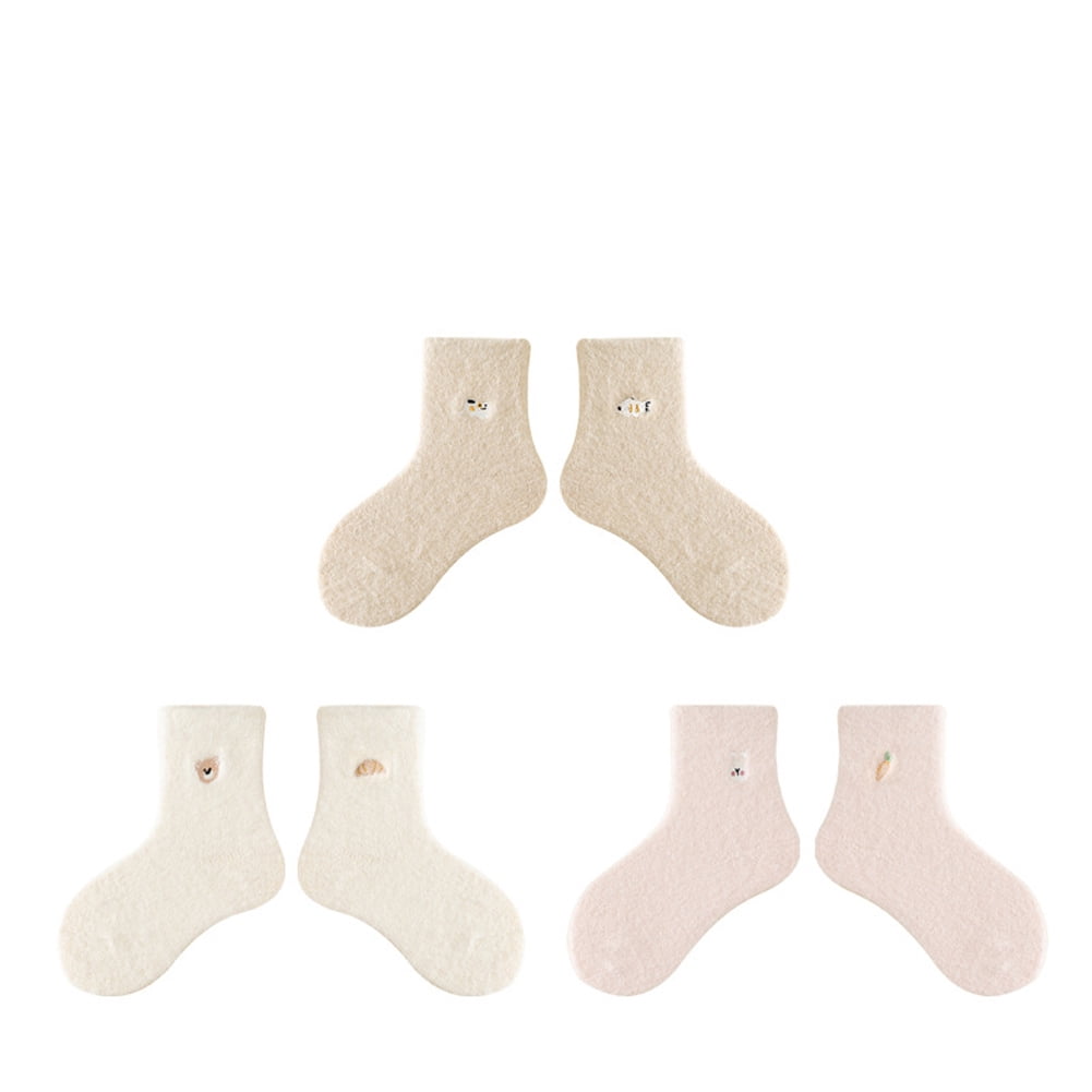 Beautyzll Kids Toddler Boys Girls Cartoon Cotton Crew Socks for 3-12Y 3 ...
