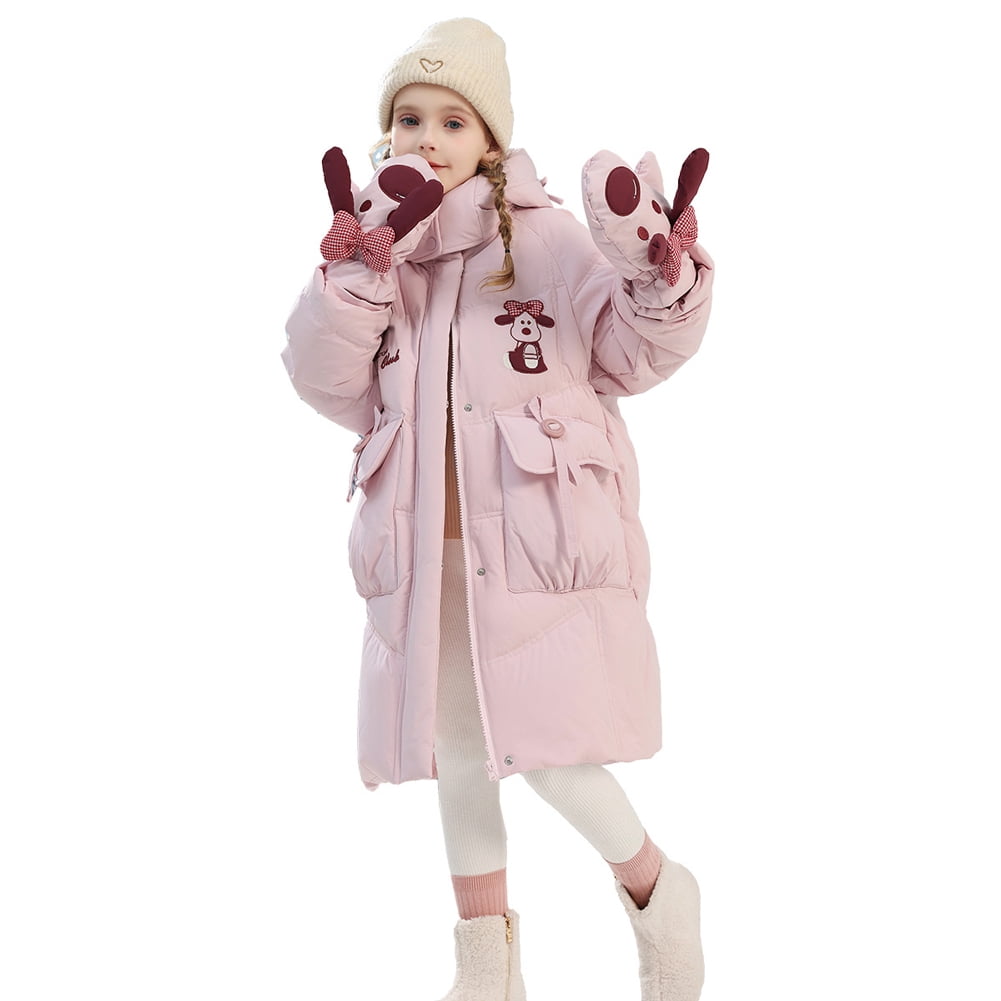 Beautyzll Kids Toddler Girls Hooded Puffer Jackets Winter Long Sleeve ...