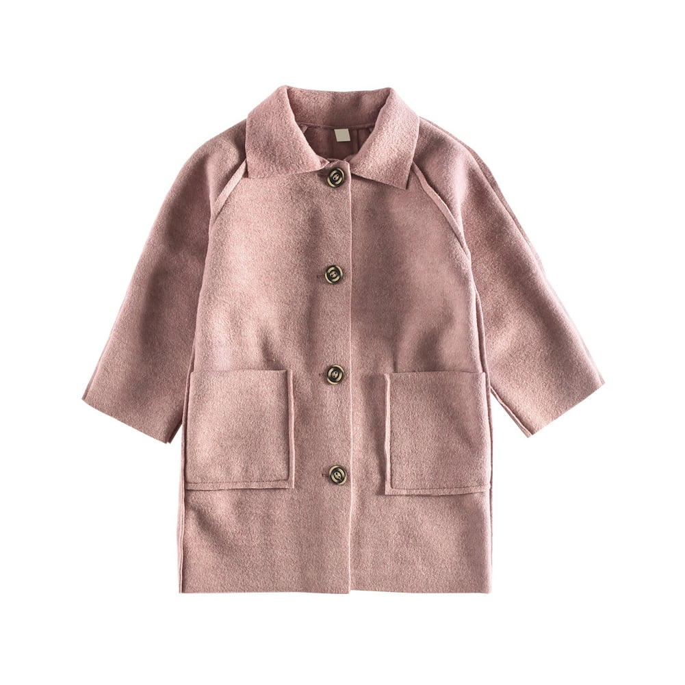 Beautyzll Toddler Baby Girls Winter Coat Kids Double Breasted Button ...