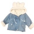 Beautyzll Toddler Girls Faux Fur Denim Jacket Kids Thicken Fleece Lined ...