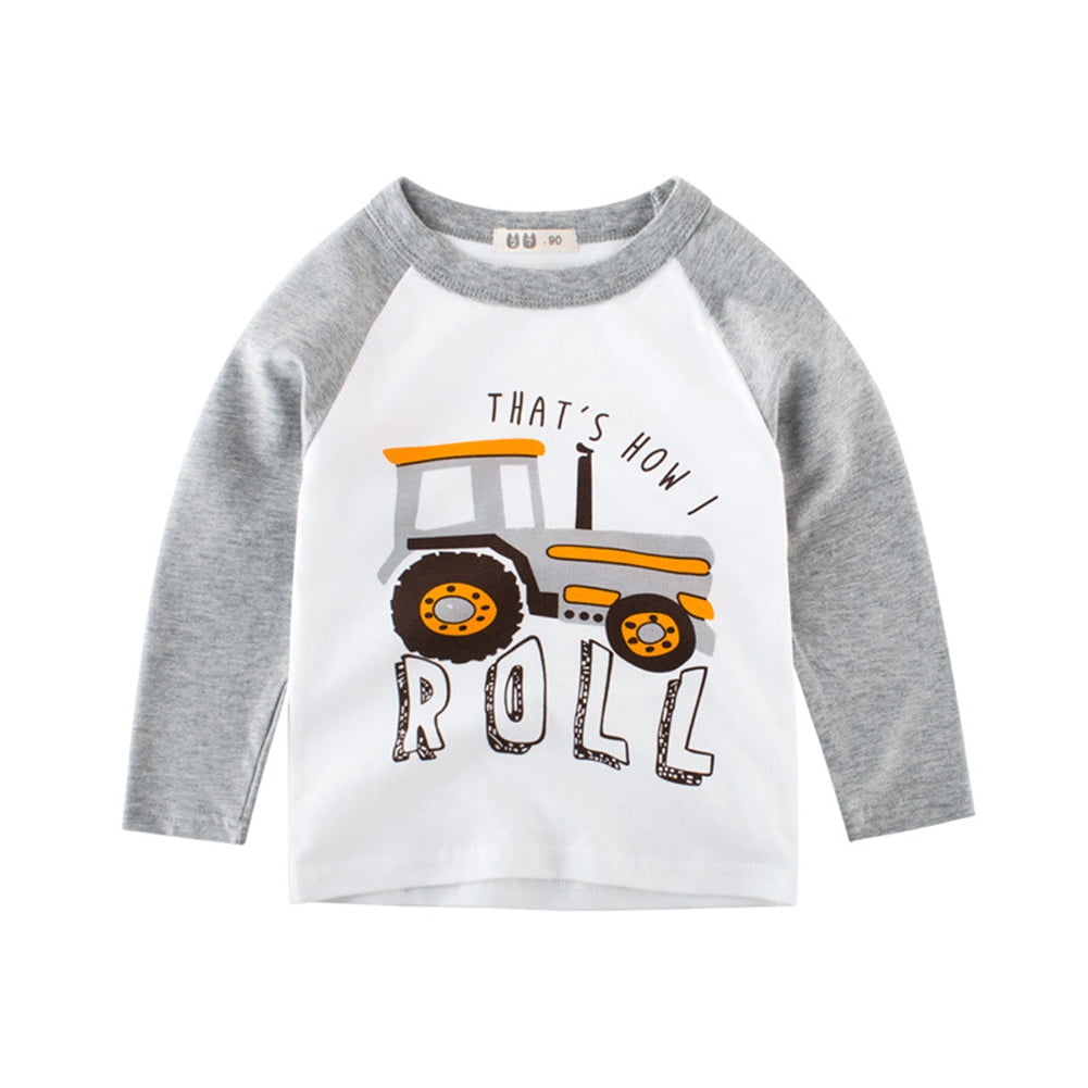 Beautyzll Toddler Kids Boys Casual T Shirt 1-9Y Baby Cartoon Long ...