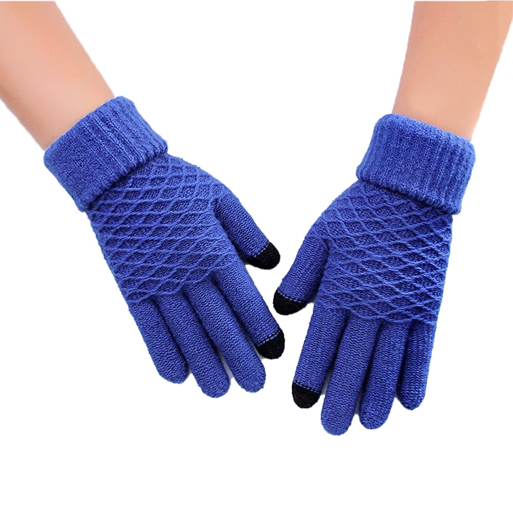 Beautyzll Womens Winter Touchscreen Gloves Cable Knit Warm Lined 3 ...