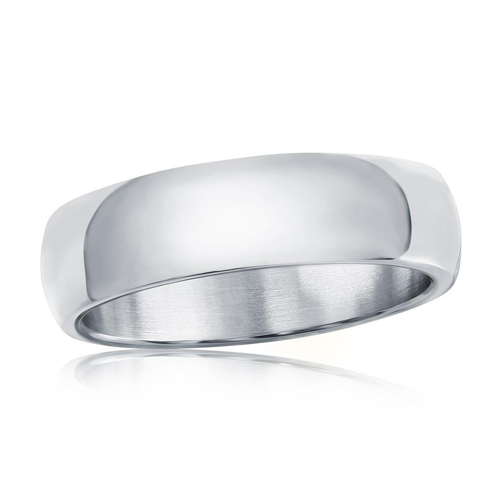 Beaux Bijoux Men's 6mm Polished Ring in Stainless Steel | Men's Trendy ...