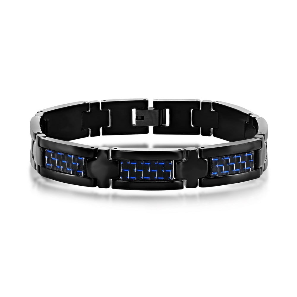 Beaux Bijoux Stainless Steel Bracelet - Carbon Fiber Bracelet - Trendy ...