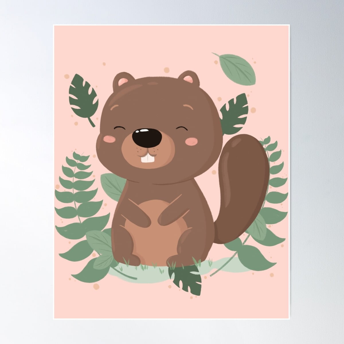 Beave The Beaver Poster Wall Art, Modern Wall Decor For Living Room ...