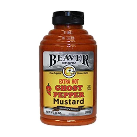 Beaver Ghost Pepper Mustard, Spicy Condiment, 6 x 13 oz - Walmart.com