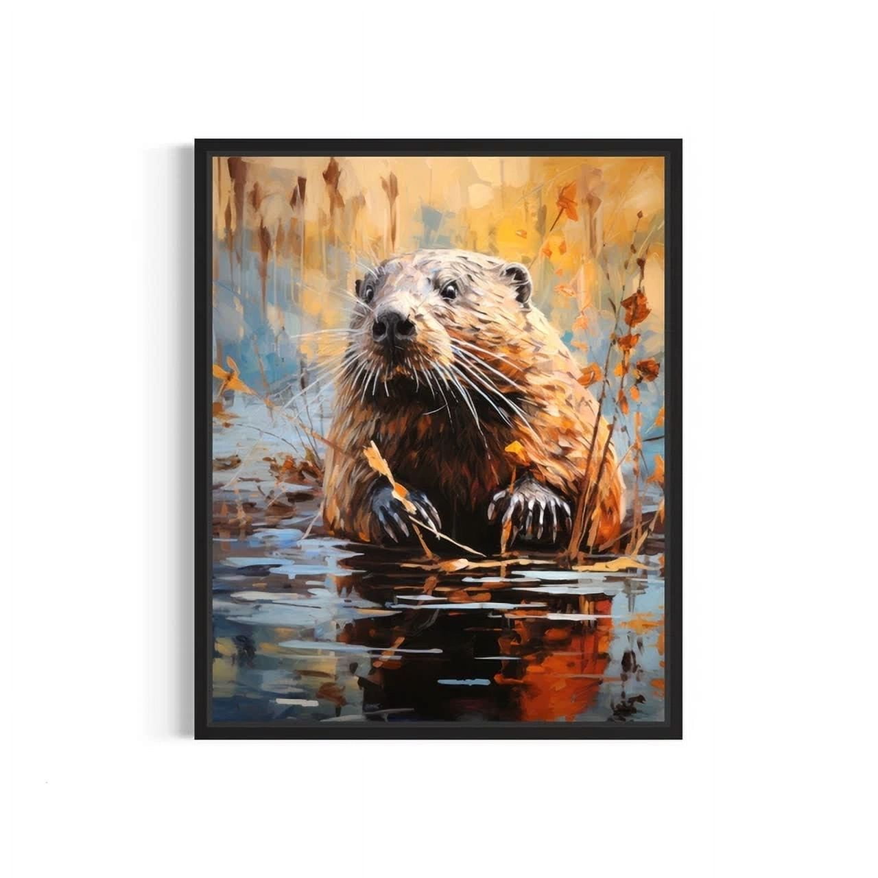 Beaver Animal Abstract Art Print Poster Wall Art Painting NO FRAMED ...