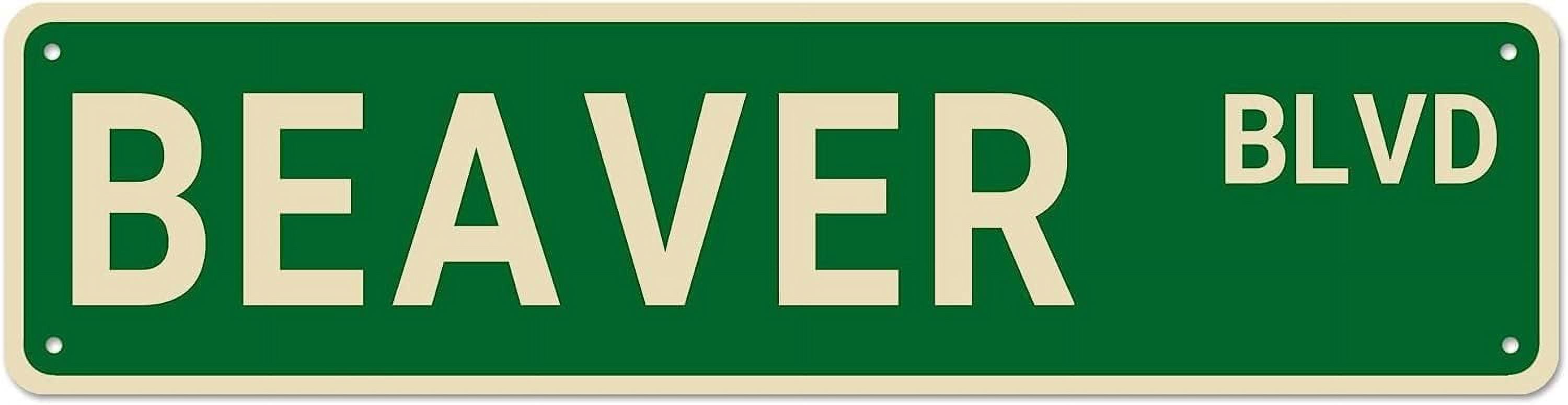 Beaver BLVD Street Sign, Beaver Sign Beaver Decor Beaver Lover Gift ...
