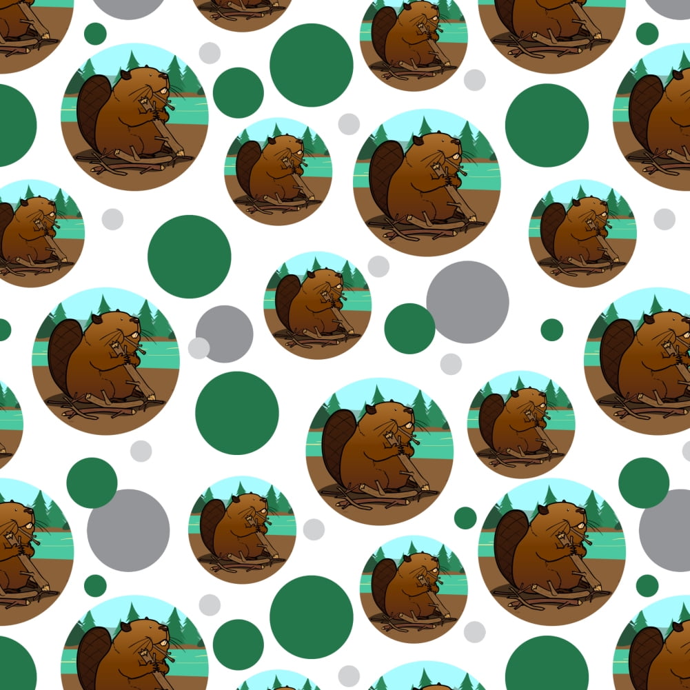 Beaver Chomping Wood Premium Gift Wrap Wrapping Paper Roll - Walmart.com