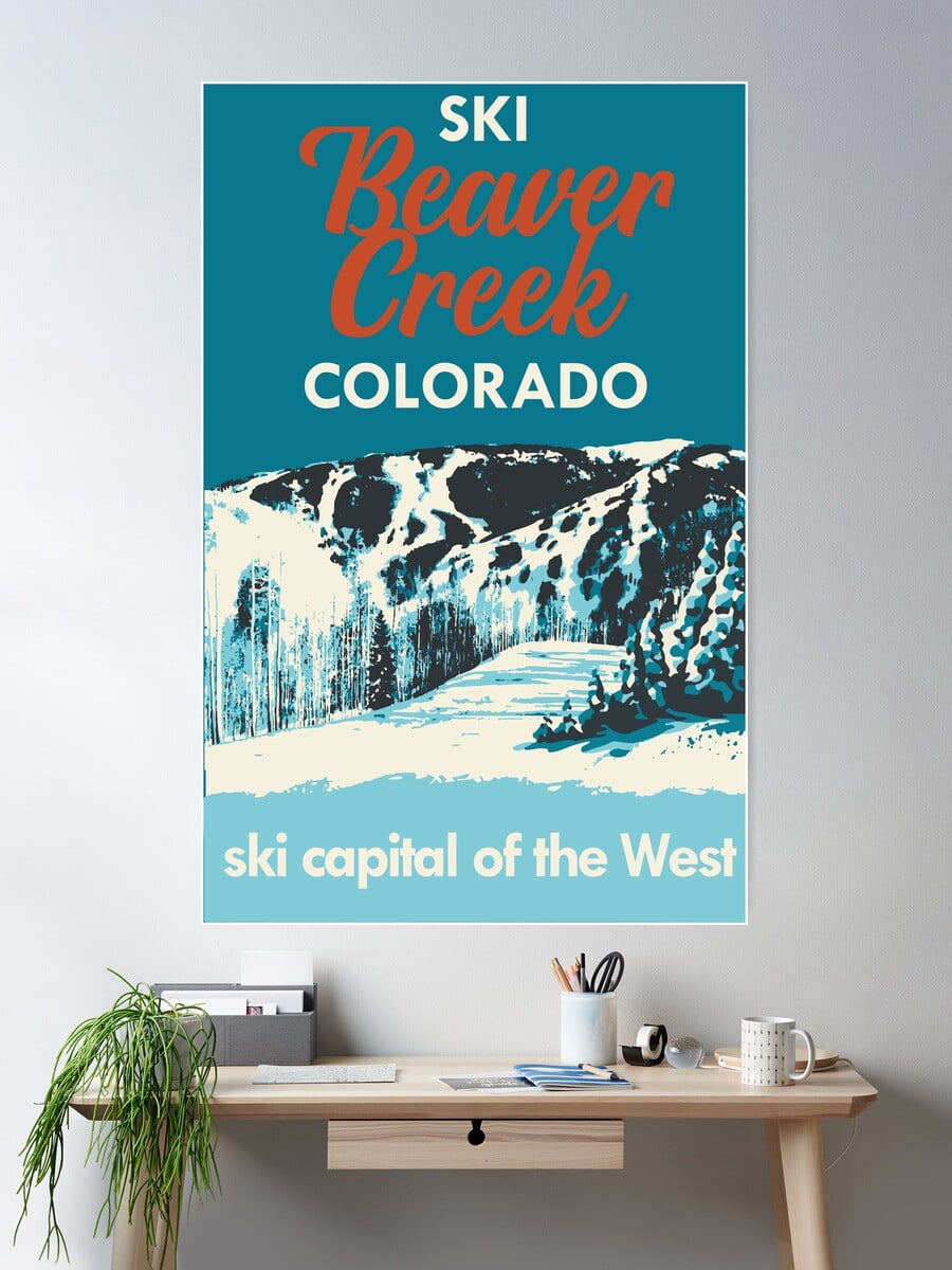 Beaver Creek Vintage Ski Poster Poster Wall Art, Modern Wall Decor For ...