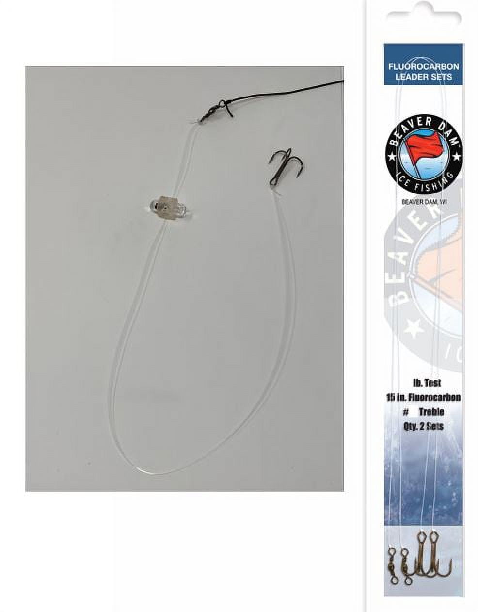 Beaver Dam B D Rattlin Fluorocarbon Fishing Lure Treble Hook #10 Leader ...