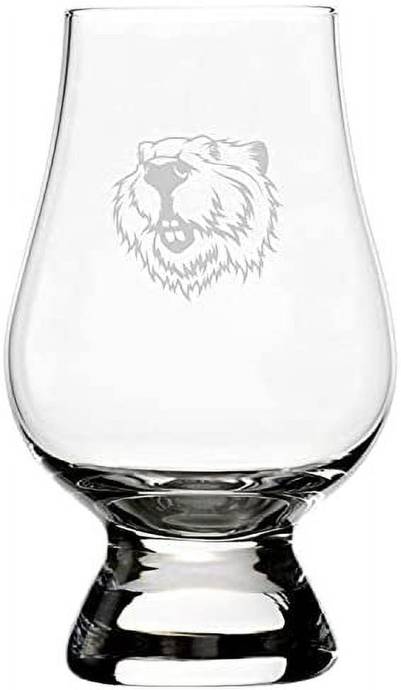 Beaver Face Zoo Animal Themed Etched 6.5oz Glencairn Whisky Glass ...