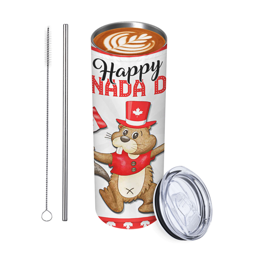 Beaver Happy Canada Day 20oz Coffee Mug Cup,Stainless Steel Thermos ...