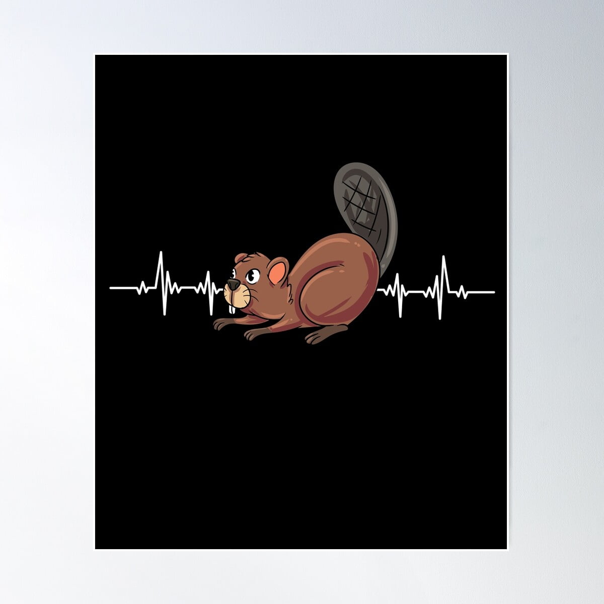 Beaver Heartbeat Rodent Forest Animal Vintage Dam Poster Wall Art ...