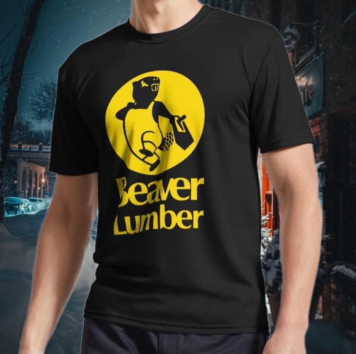 Beaver Lumber Yellow Logo Unisex T-Shirt Funny Size S to 5XL - Walmart.com