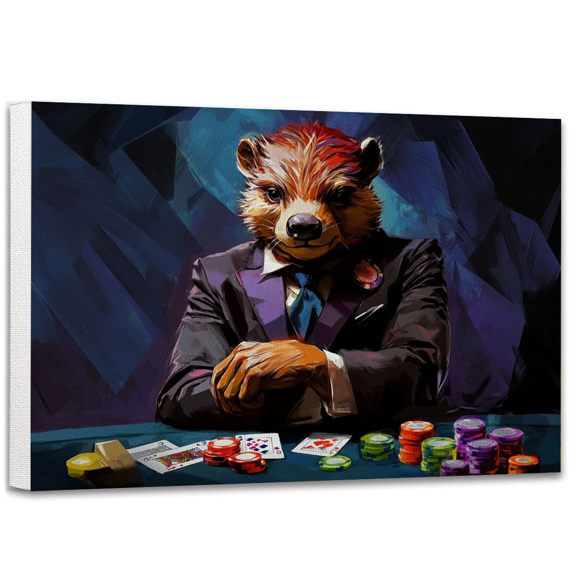 Beaver Playing Poker Poster Wall Art Poster Wall Decor Aesthetic ...