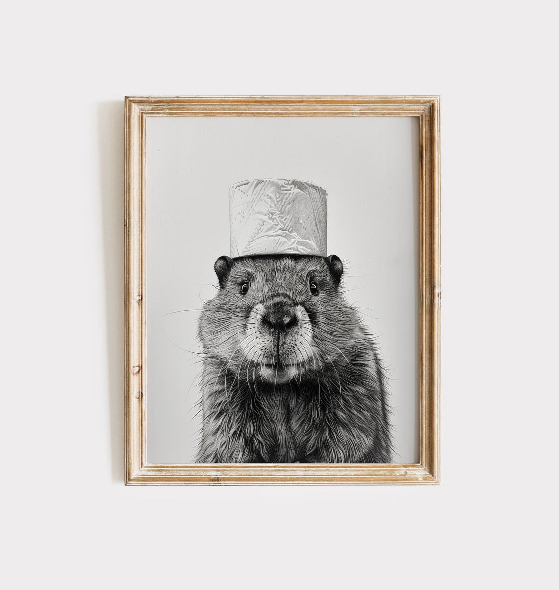 Beaver Print Animal Toilet Painting Beaver Poster Bathroom Wall Art ...