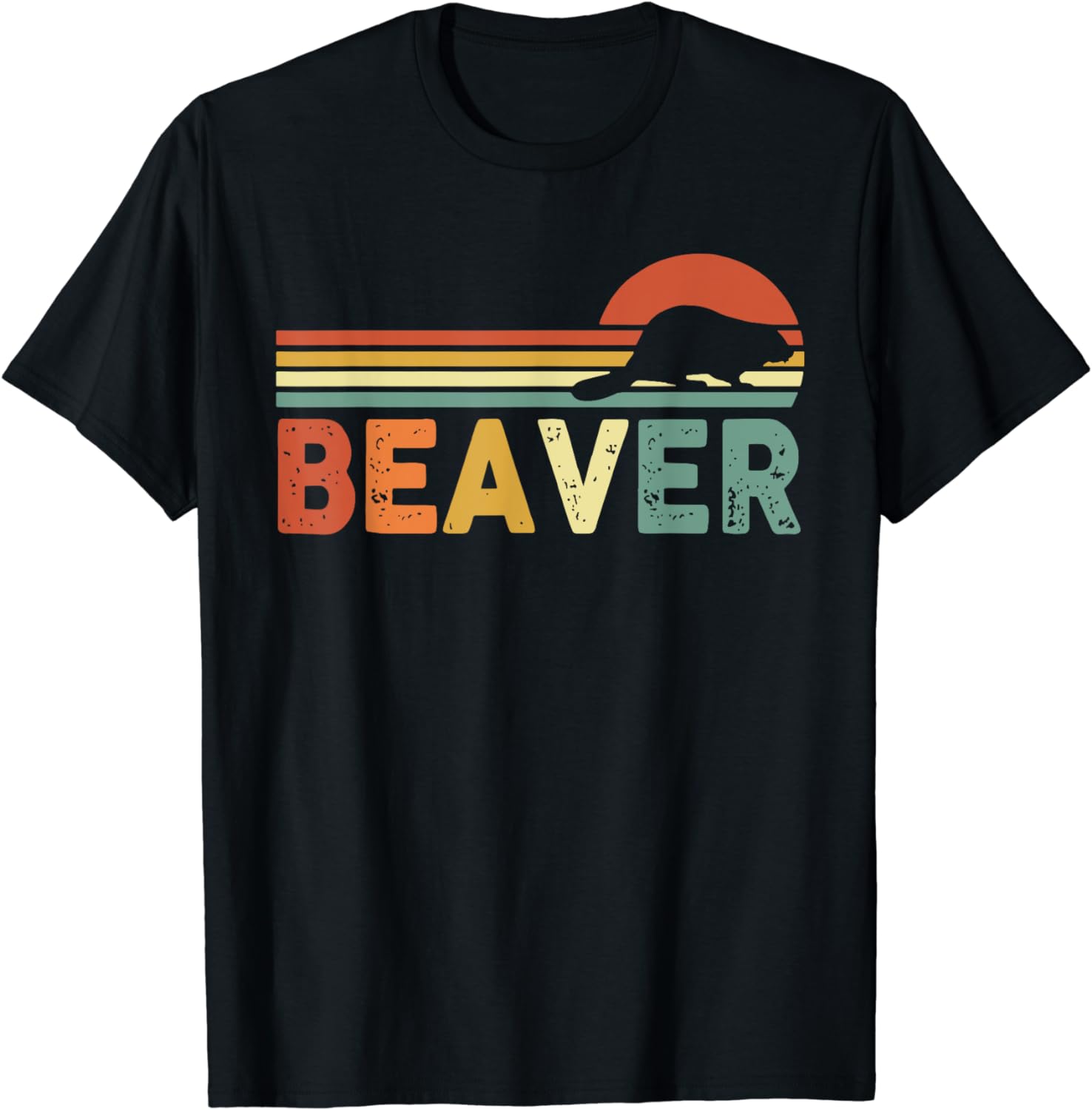 Beaver Retro Vintage 80s Style T-Shirt - Walmart.com