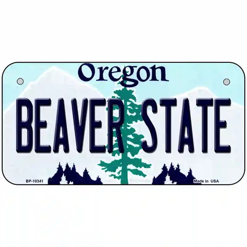 Beaver State Oregon Metal Novelty License Plate 6" x 3" Bicycle ...