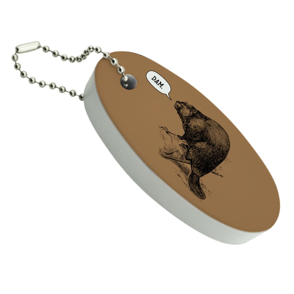 Beaver Vintage Dam Damn Floating Foam Keychain Fishing Boat Buoy Key ...