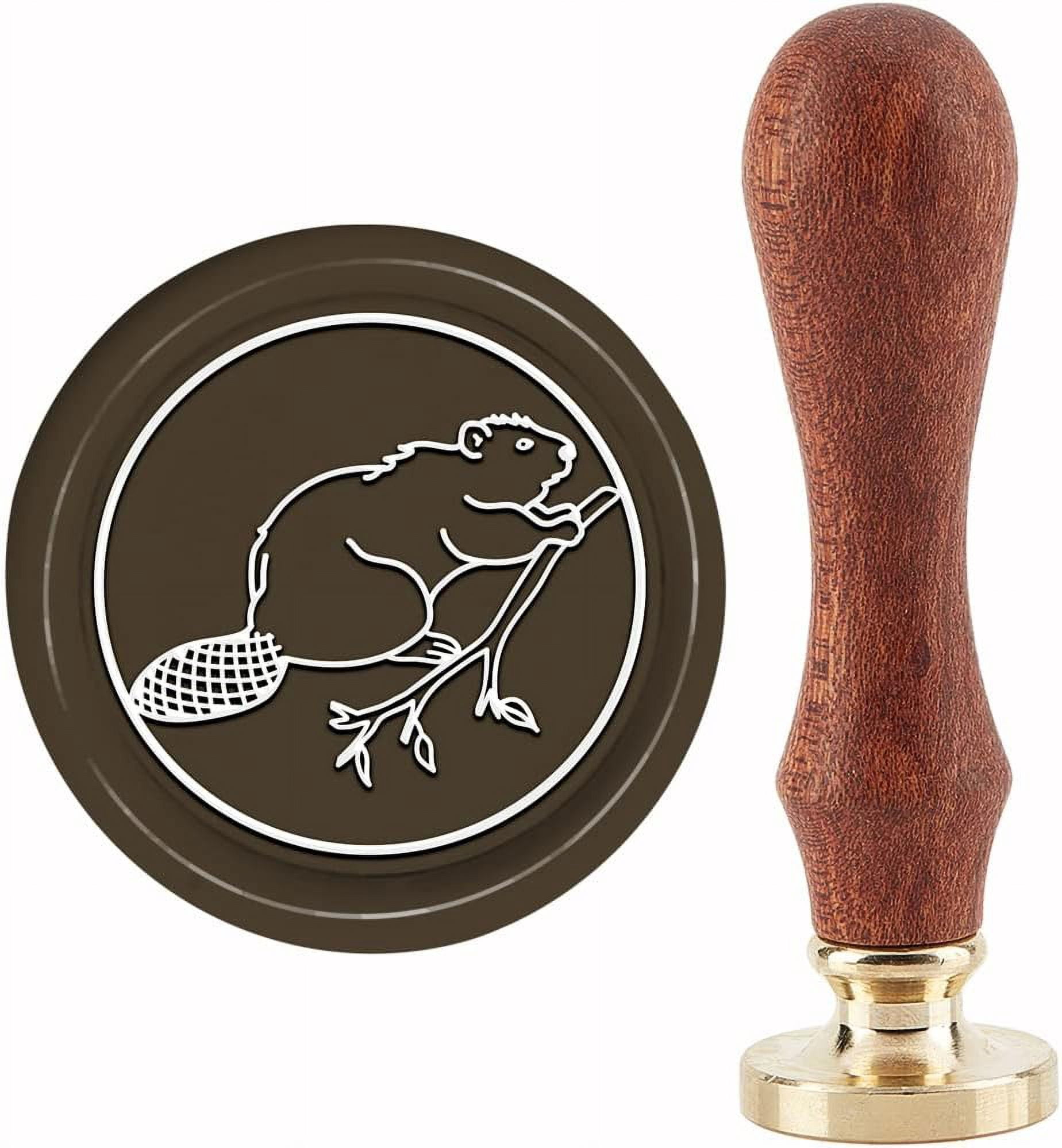 Beaver Wax Seal Stamp Branch Sealing Wax Stamps Animal 30mm Retro ...