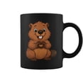 Beaver With Heart Sweet Beaver Motif With Heart Symbol Coffee Mugs ...