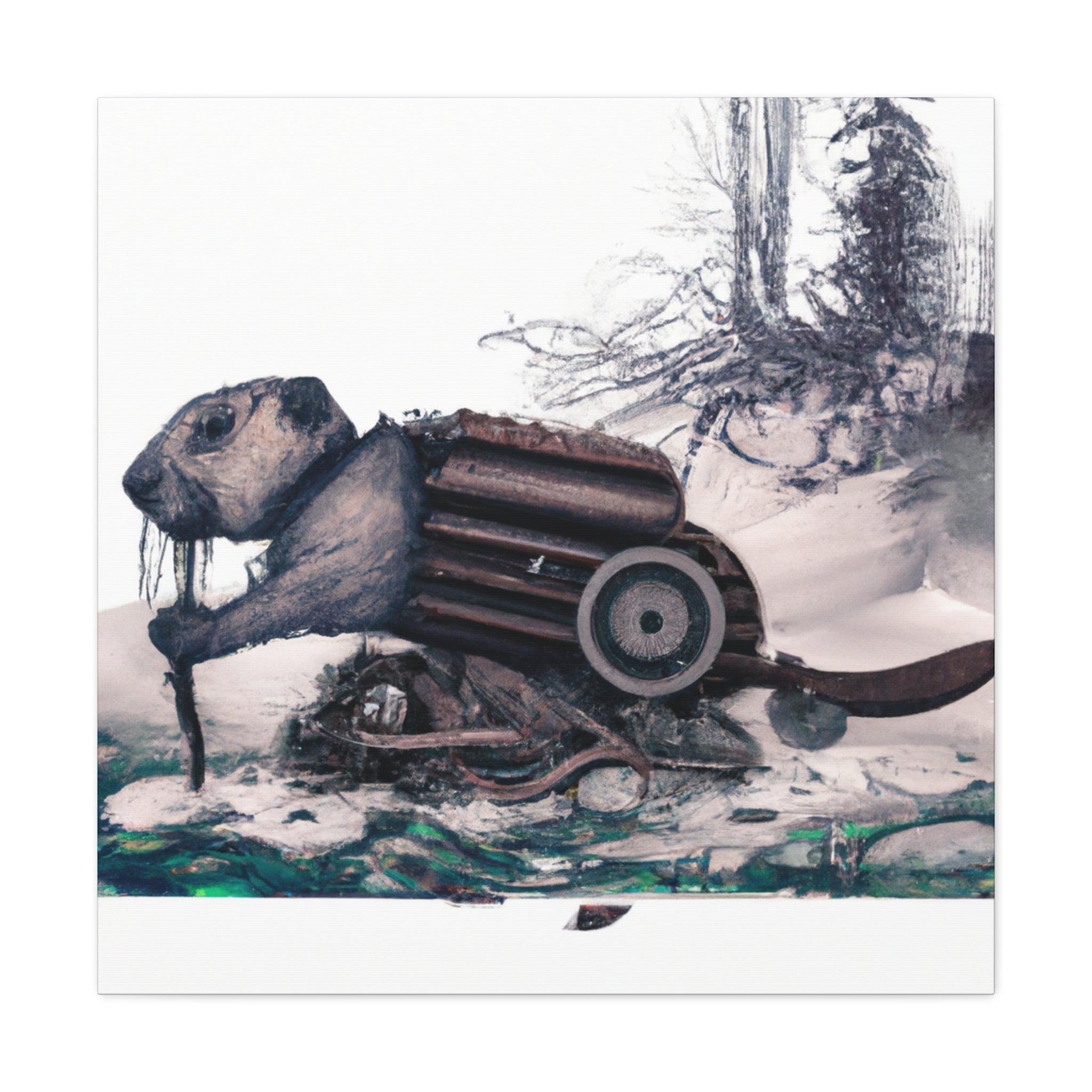 Beaver in Steampunk World - Canvas - Walmart.com